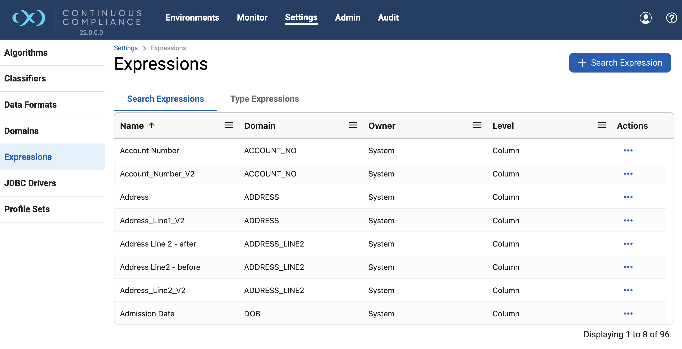 Managing expressions